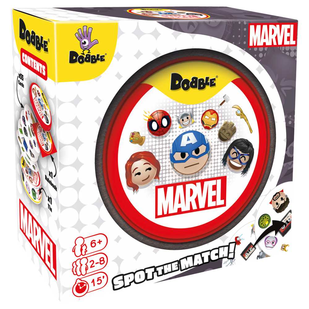 Dobble Marvel Emoji Spot the Match Card Game 2-8 Players